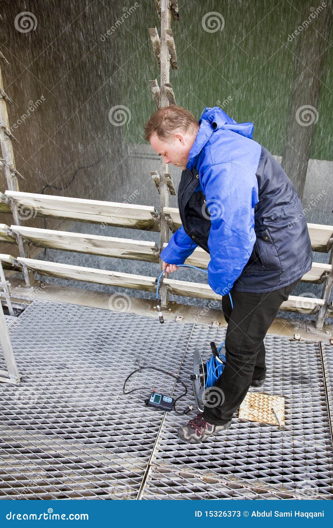 Engineer running tests stock image. Image of water, grid - 15326373