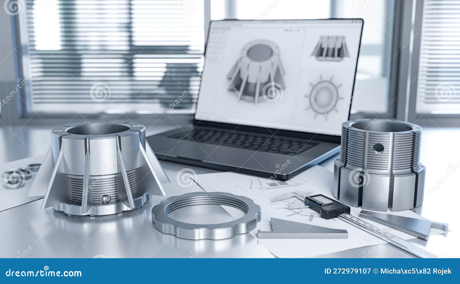 Engineer S Desk while Testing the Quality of Thread and Fit Mechanical ...