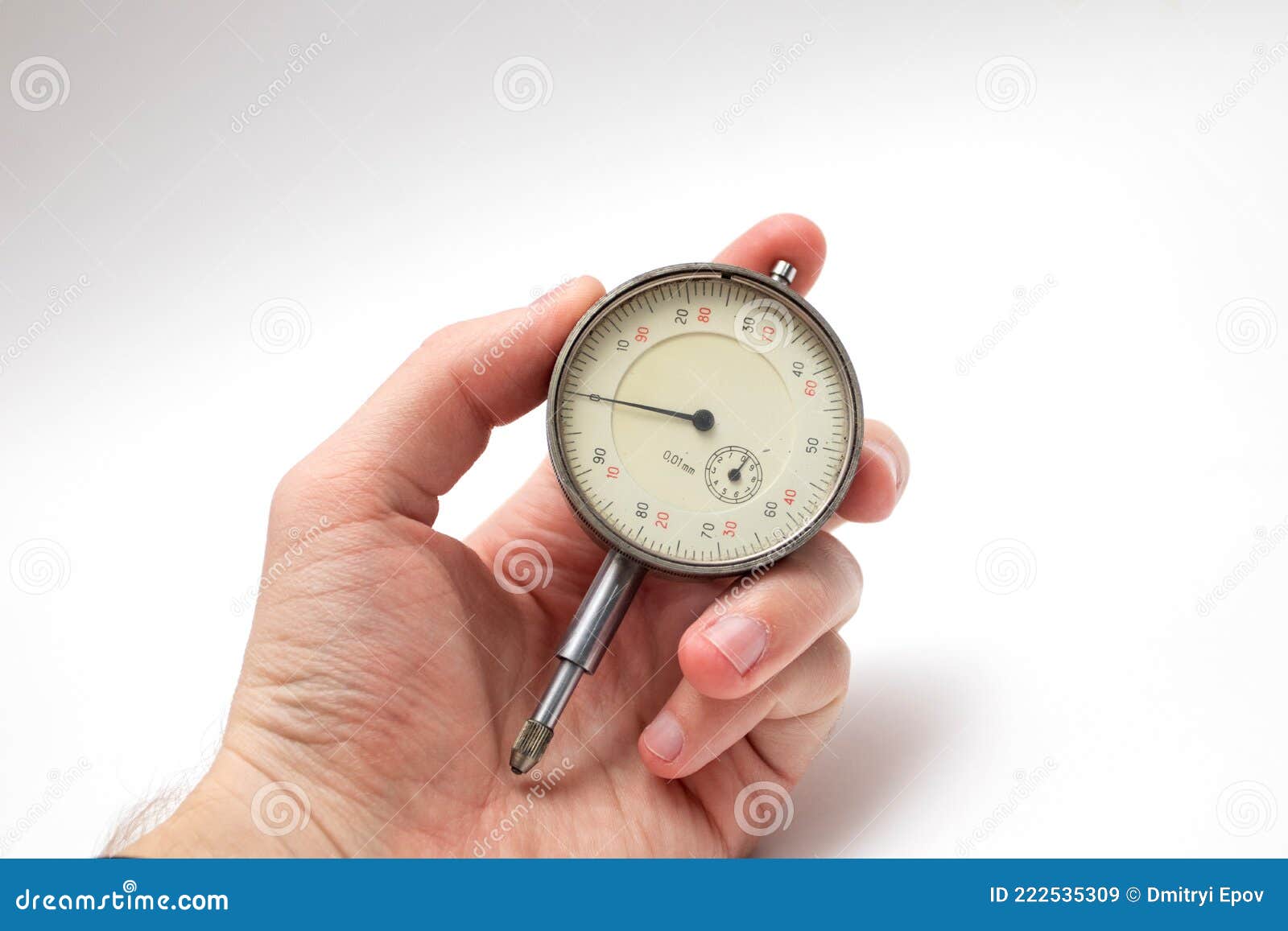 Engineer& X27;s Hand with a Micrometer Stock Image - Image of measure ...