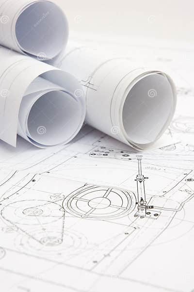 Engineer`s workplace stock photo. Image of paper, plan - 4408086