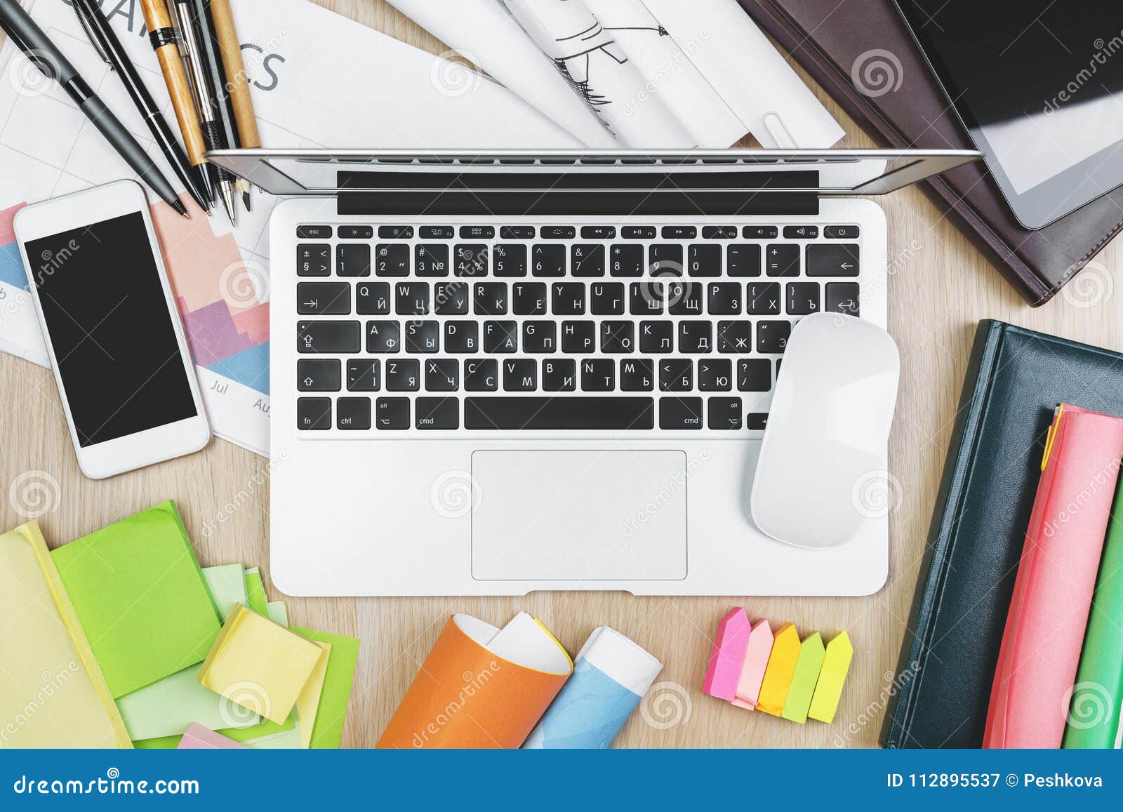 Engineer`s Workplace with Objects Stock Image - Image of electronic ...