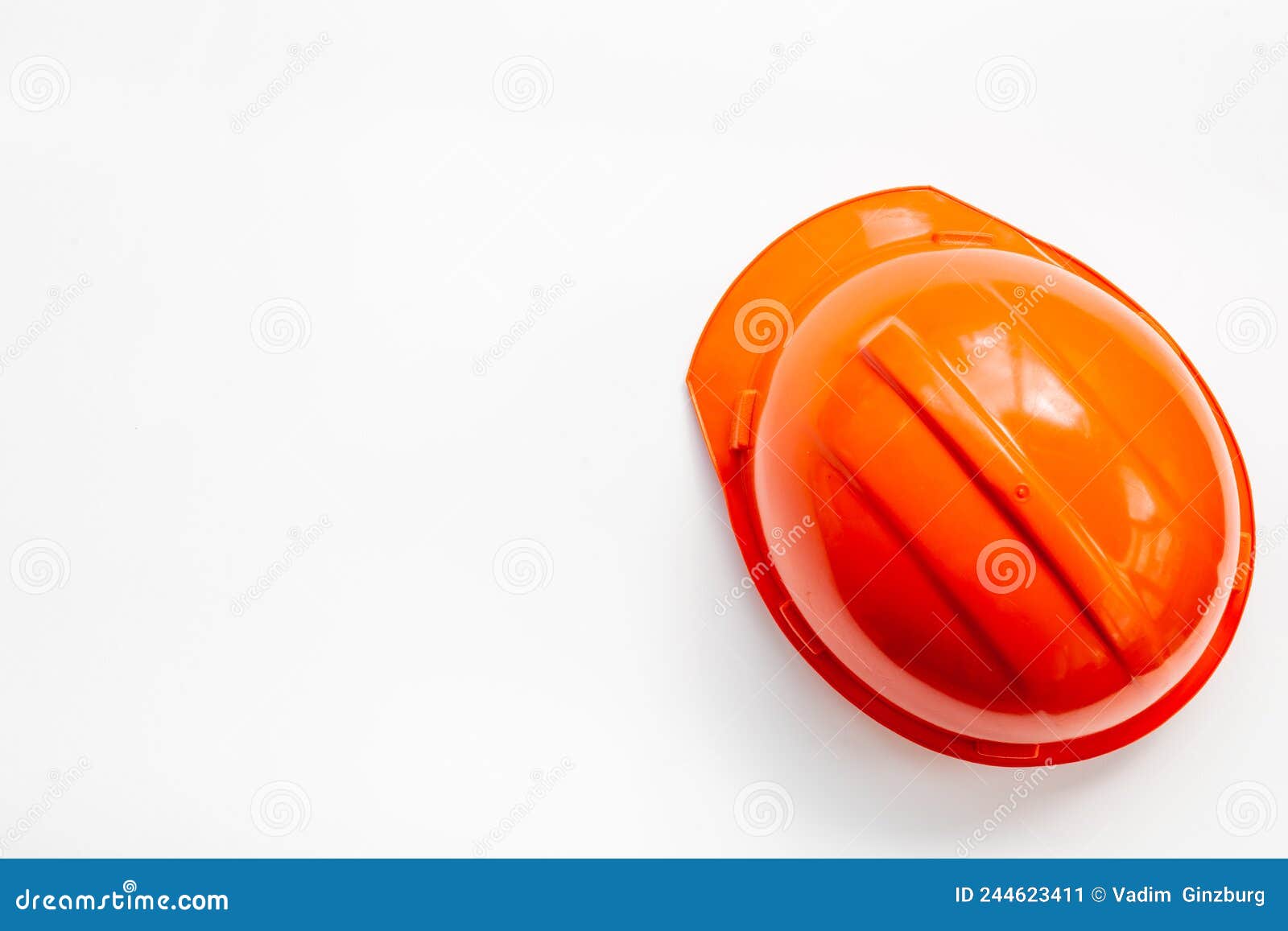 Engineer Safety Construction Helmet Top View. Construction Concept ...