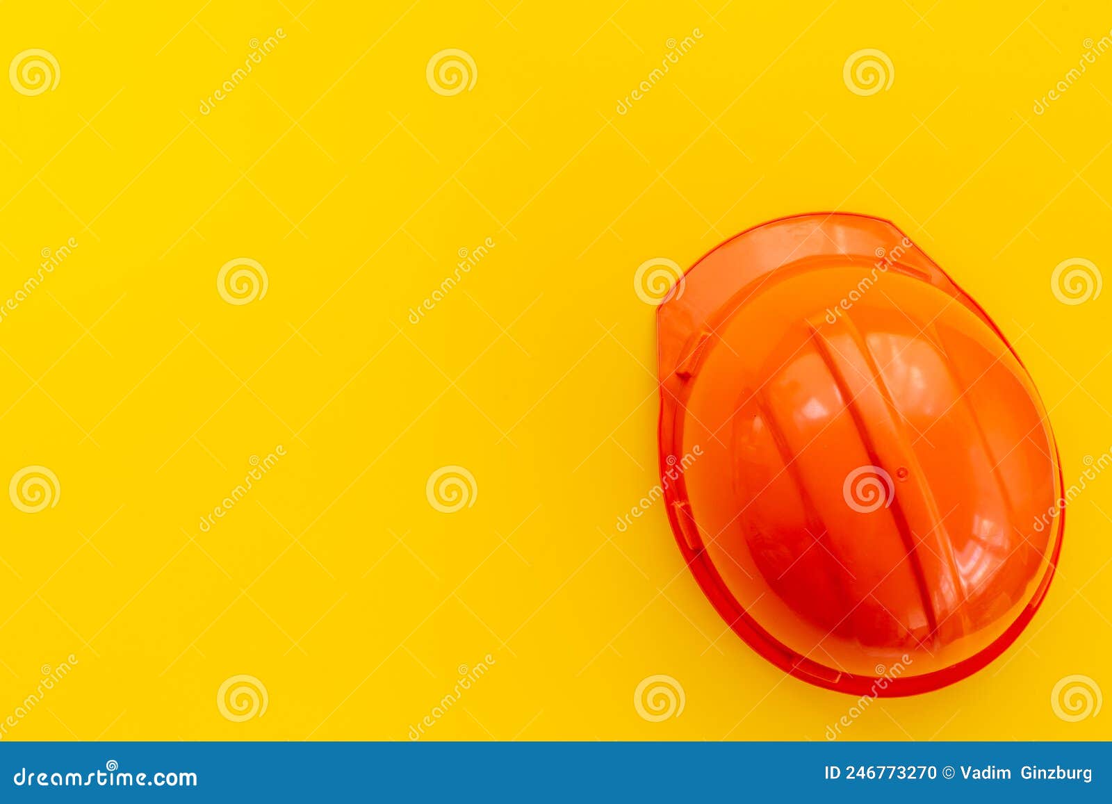 Engineer Safety Construction Helmet Top View. Construction Concept ...