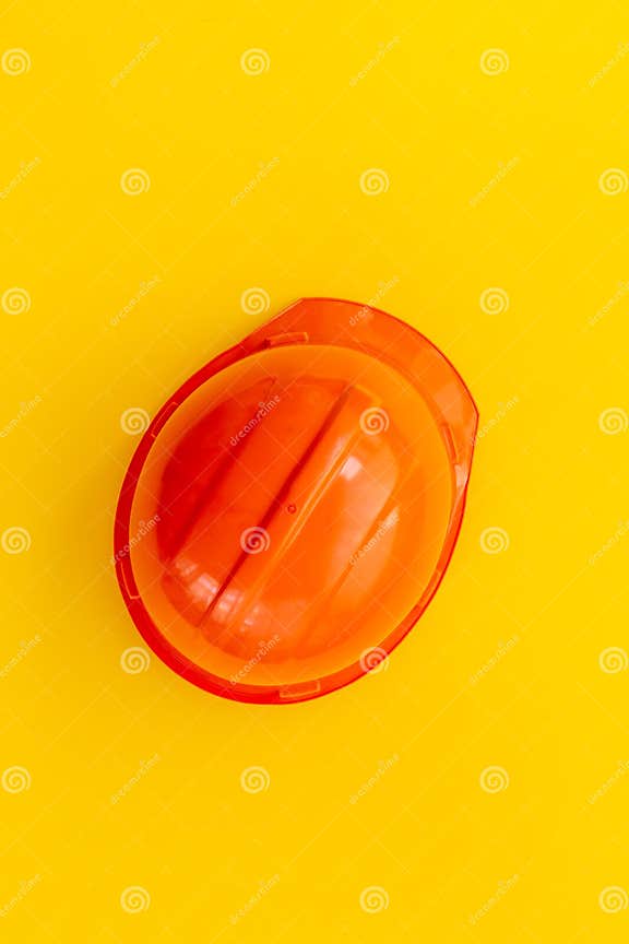 Engineer Safety Helmet Overhead View. Construction Background Stock ...