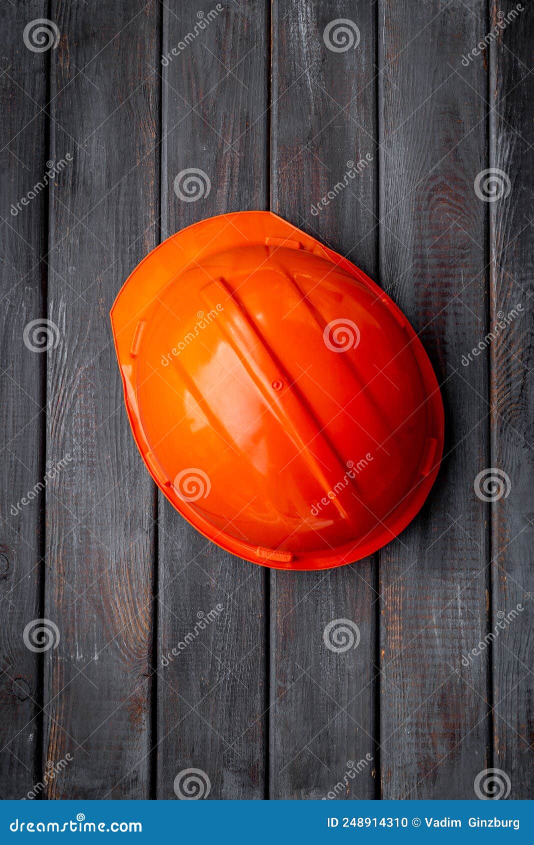 Engineer Safety Helmet Overhead View. Construction Background Stock ...