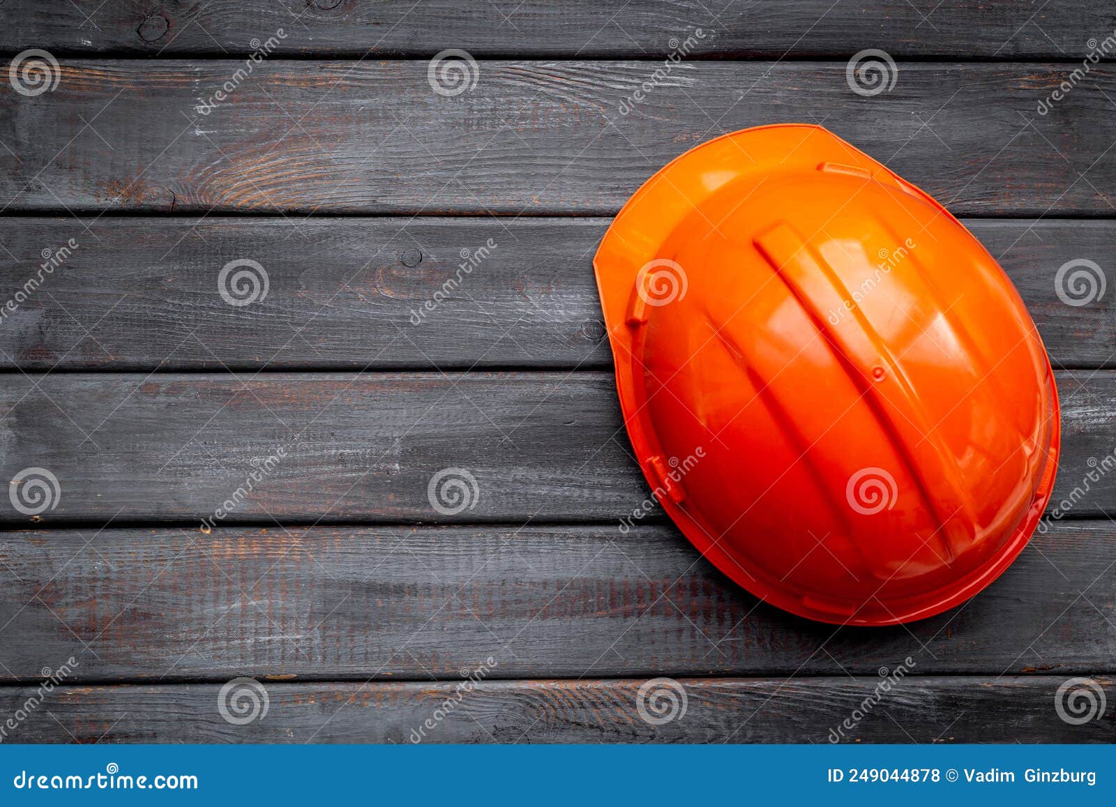 Engineer Safety Helmet Overhead View. Construction Background Stock ...
