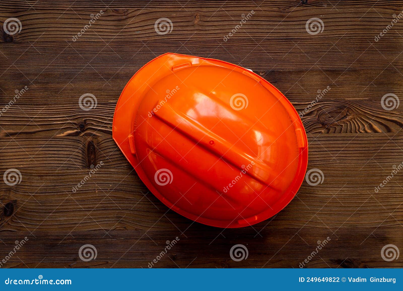 Engineer Safety Helmet Overhead View. Construction Background Stock ...