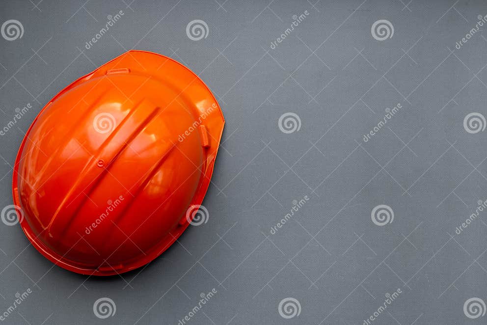 Engineer Safety Helmet Overhead View. Construction Background Stock ...