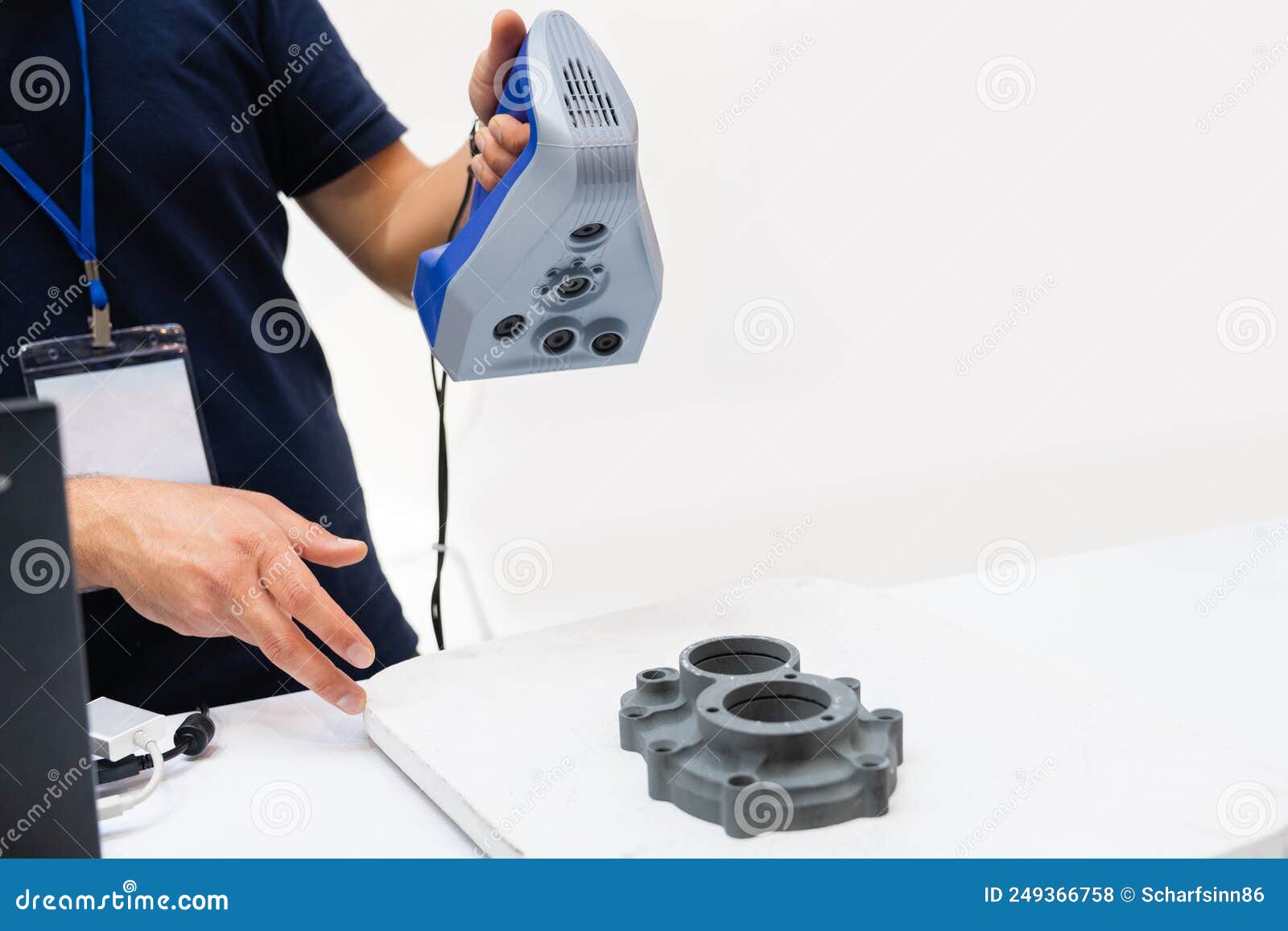 Engineer Scans the Detail with 3D Scanner Stock Photo - Image of ...