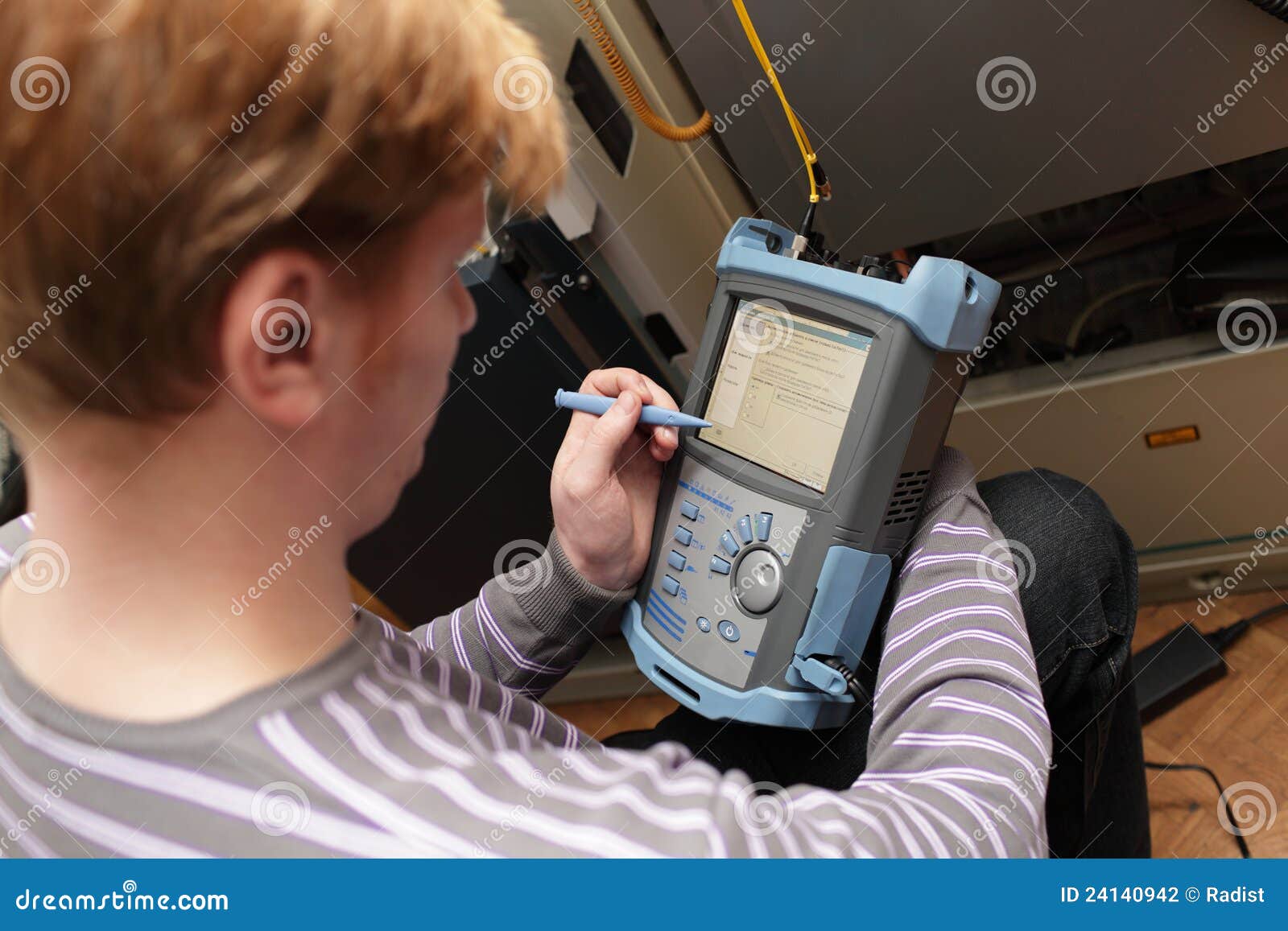 Engineer Setting Reflectometer Stock Photo - Image of engineering ...