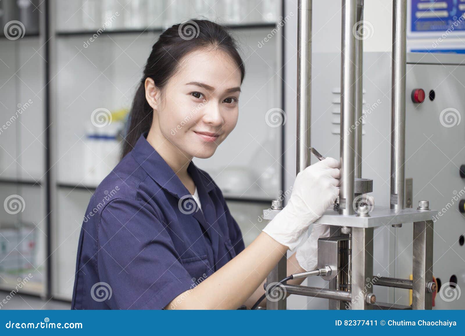 Engineer Setup Testing Machine Stock Image - Image of fabric ...