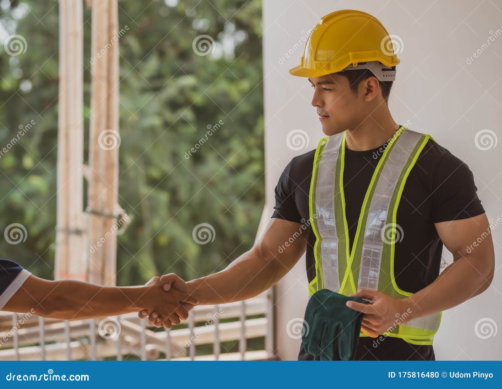 Two Businesspeople Shaking Hands. Stock Photo - Image of checking ...