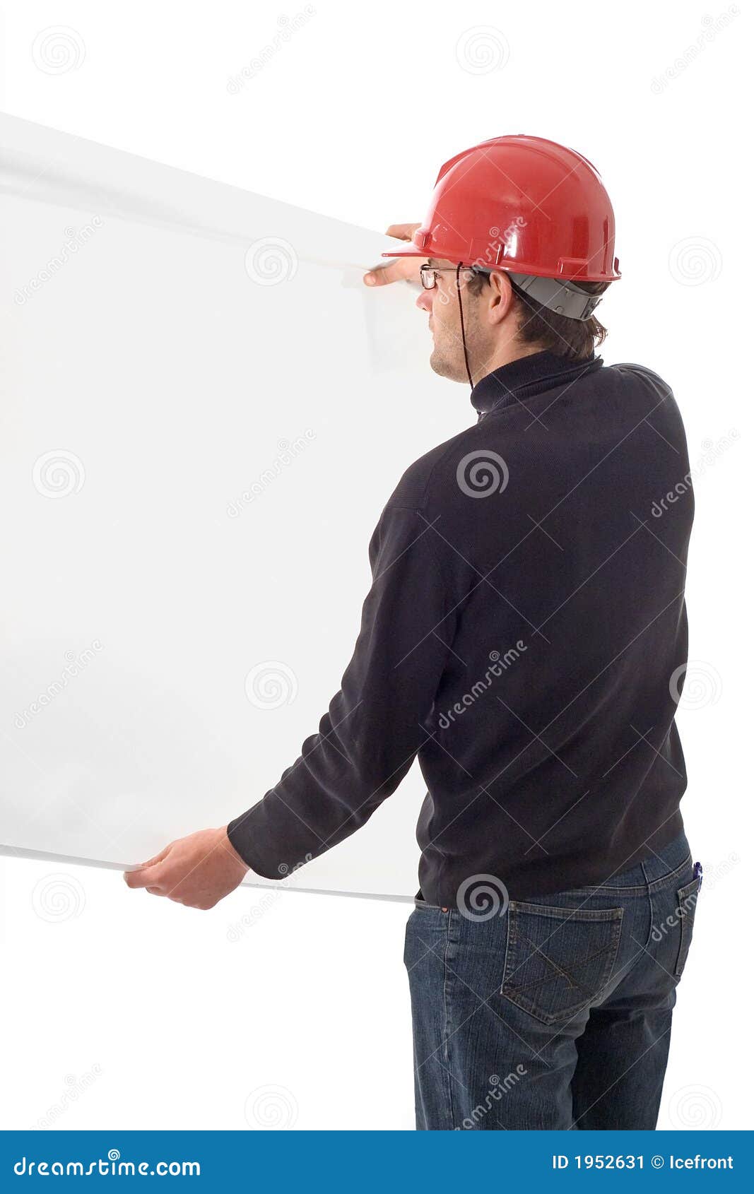 Engineer, Showing a White Paper Stock Image - Image of white, architect ...