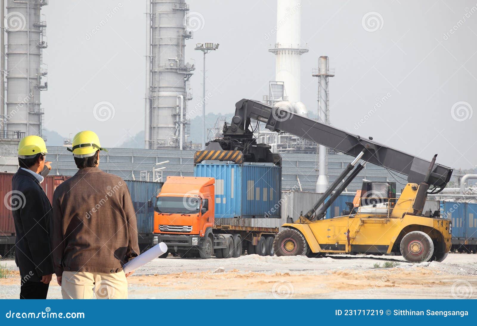 Engineer on Site at Petroleum Stock Image - Image of petroleum ...