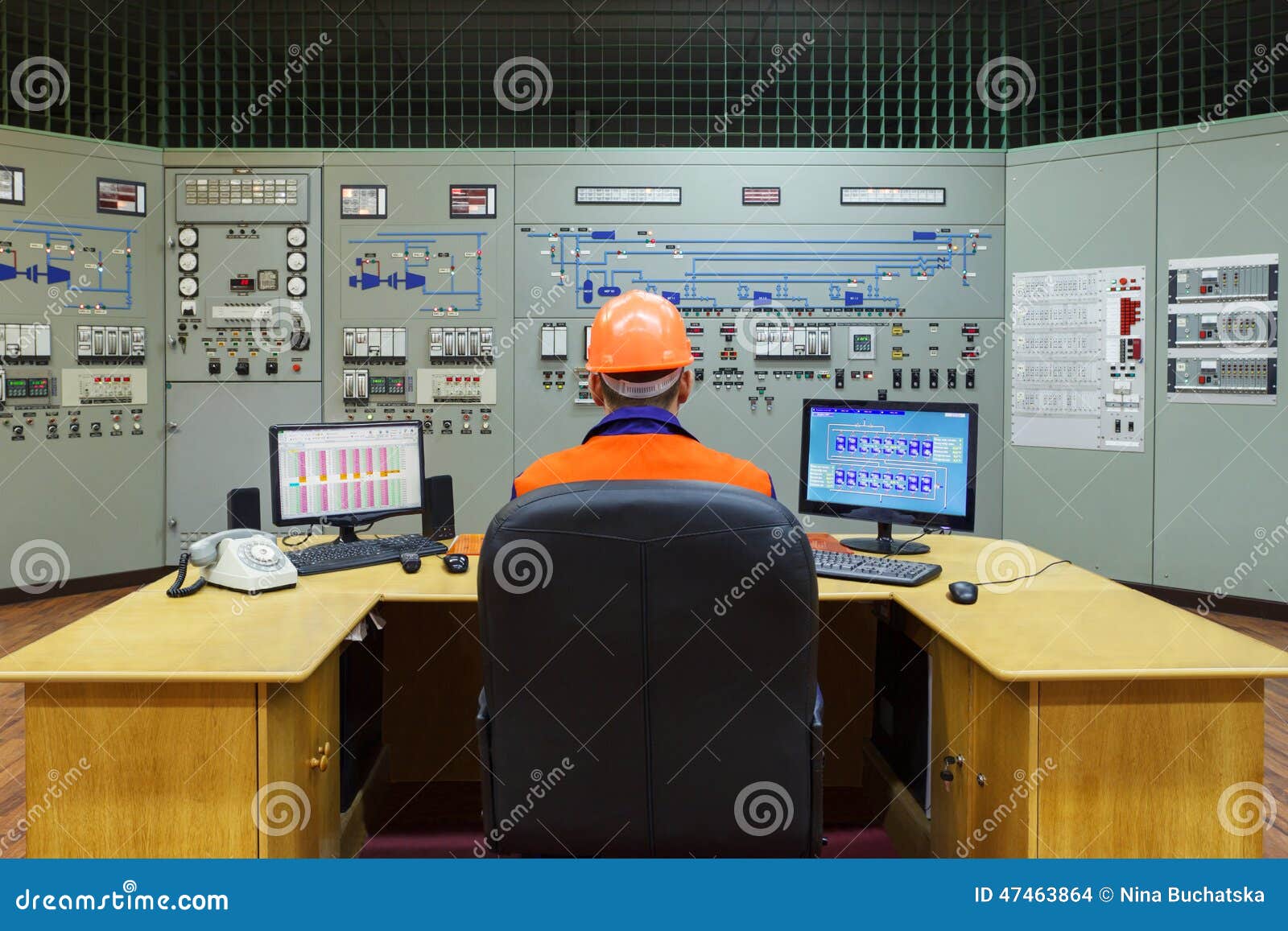 Engineer Sitting at Workplace Stock Photo - Image of engineer, male ...