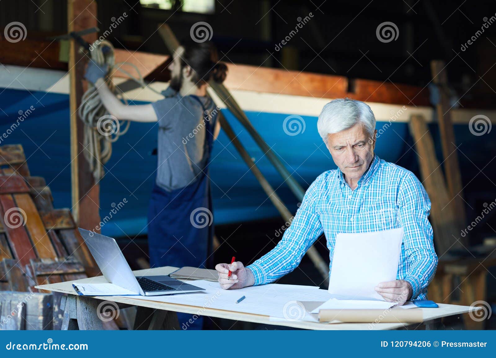 Engineer sketching stock photo. Image of foreman, engineering - 120794206