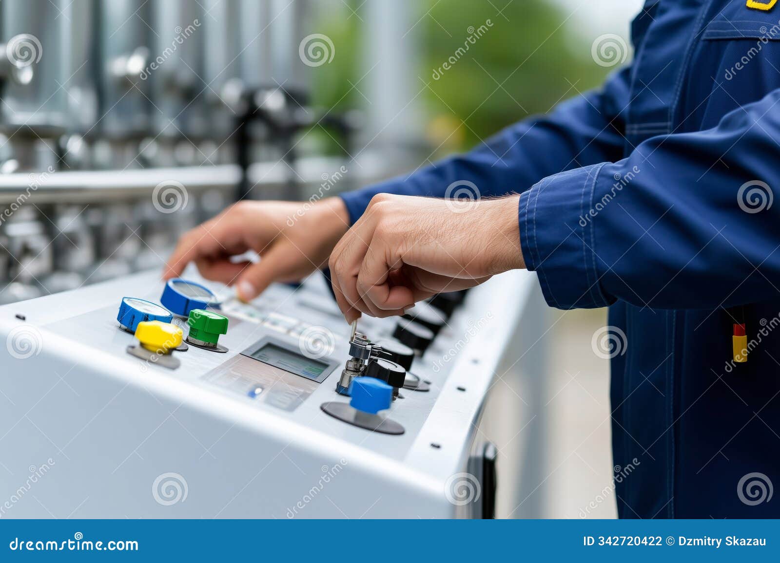 Engineer Skillfully Programming Water Control Systems in a Modern ...