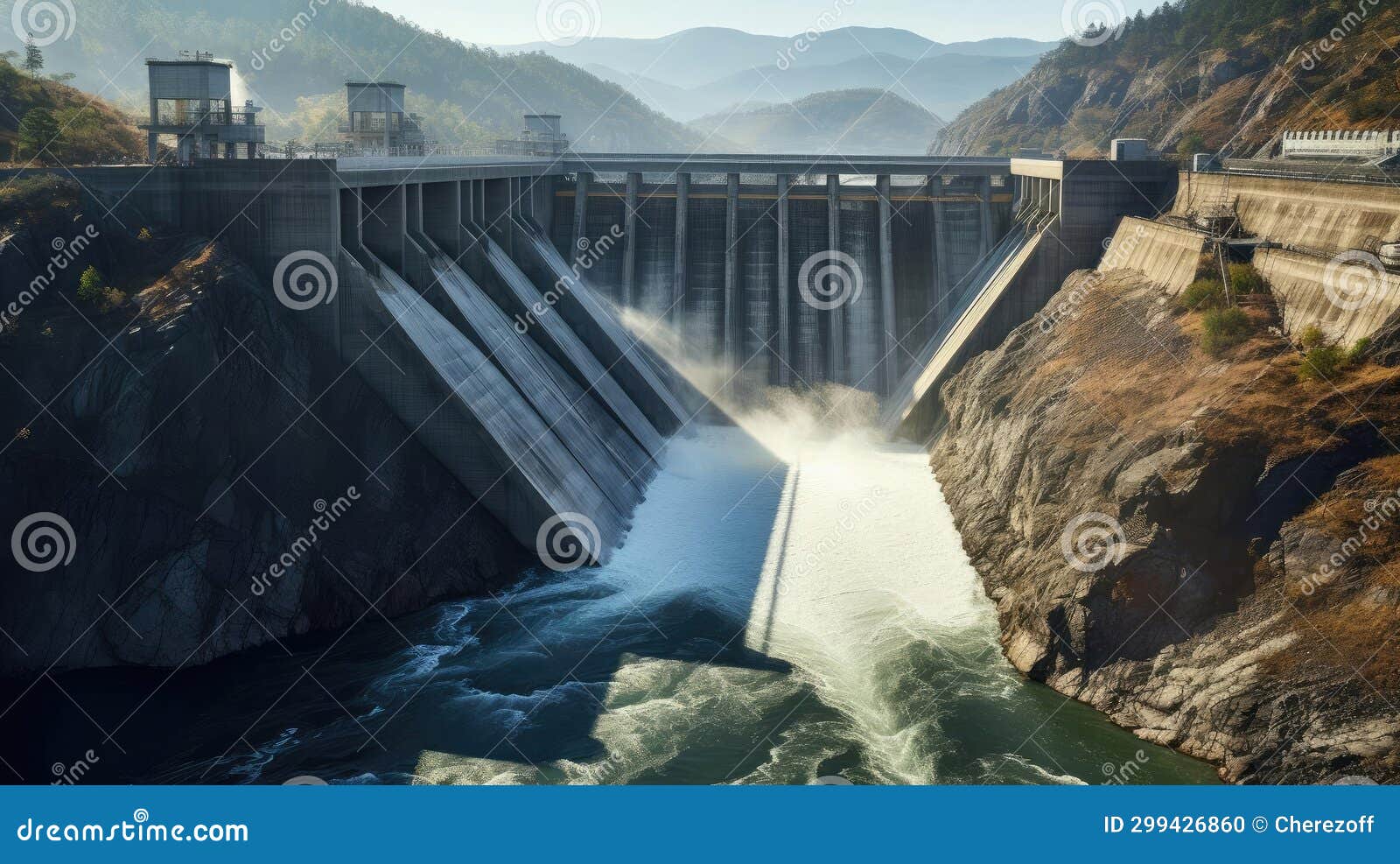 An Engineer Stands in Front of a Dam Stock Photo - Image of ...