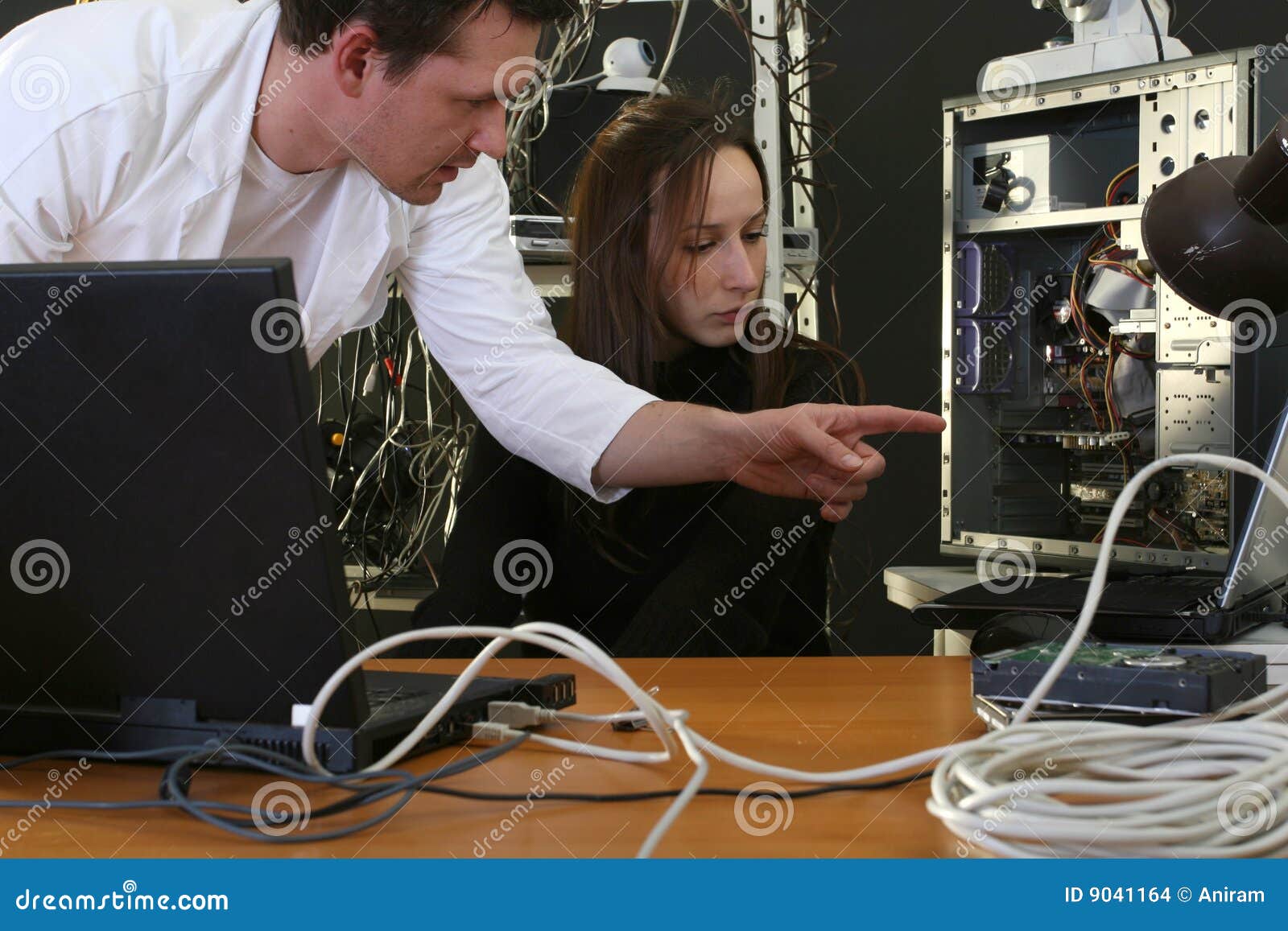 Engineer Stating Work on Computer Stock Photo - Image of programmer ...
