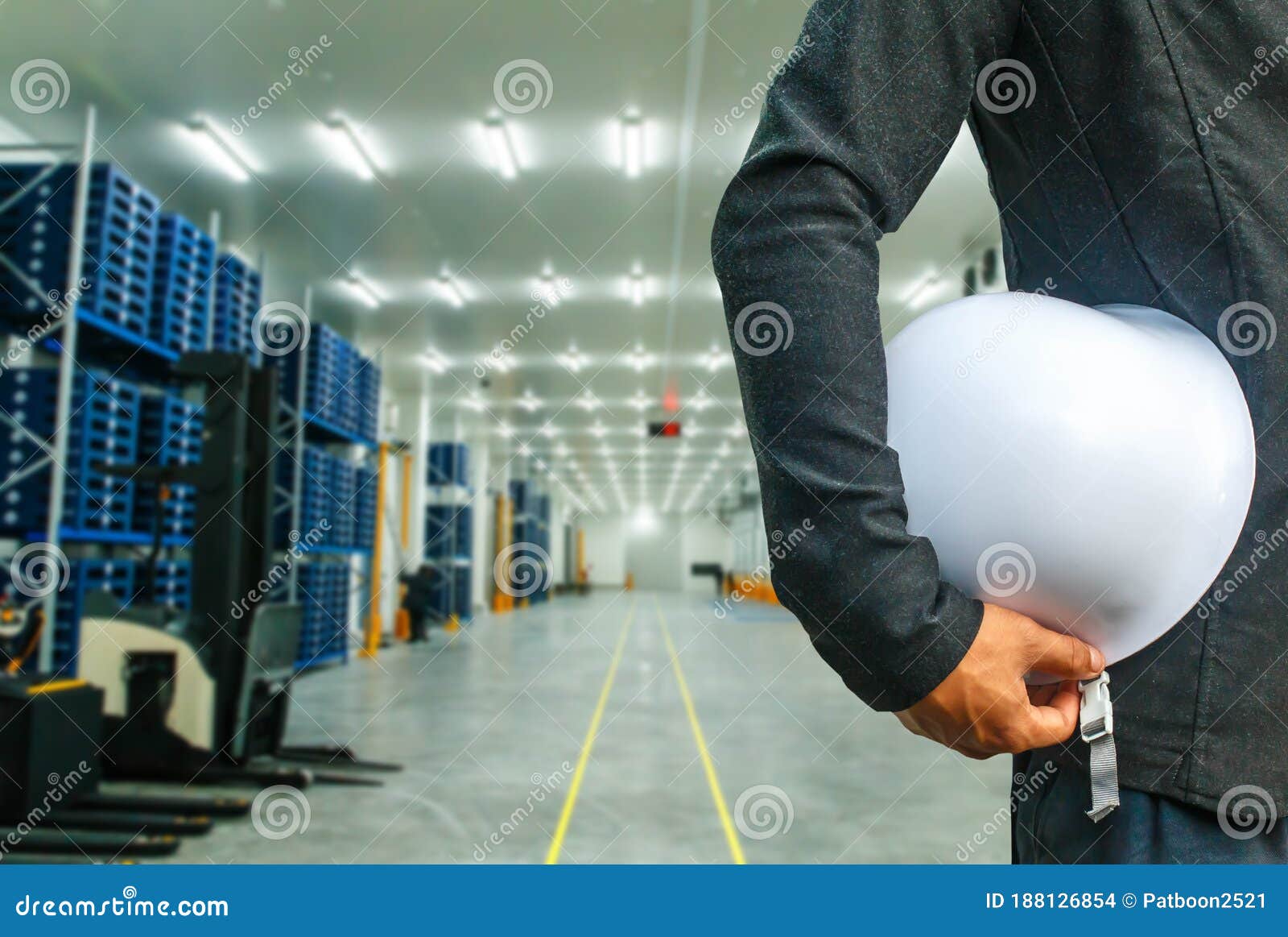 Engineer Suit White Helmet for Security Stood on the Details the ...