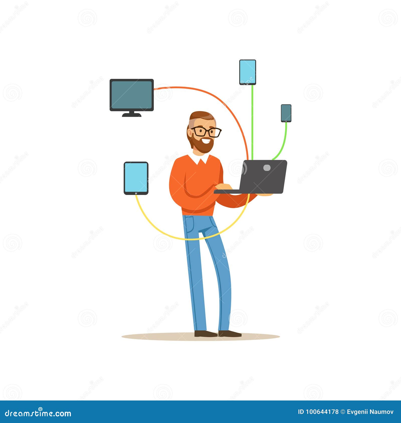 Computer Servicing Logo Design Template Sticker Icon Cartoon Vector ...