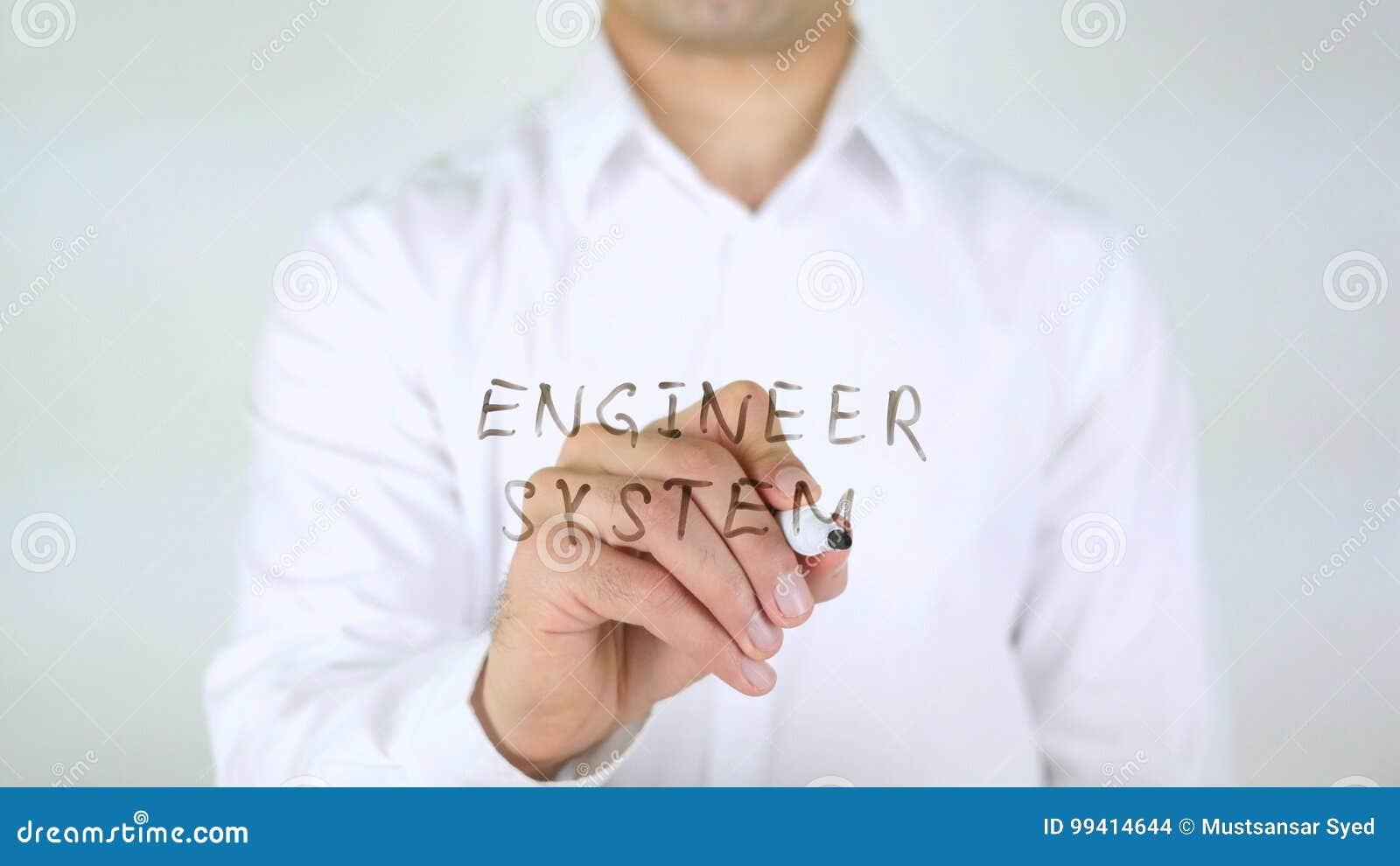 Engineer System, Man Writing on Glass Stock Photo - Image of sketch ...
