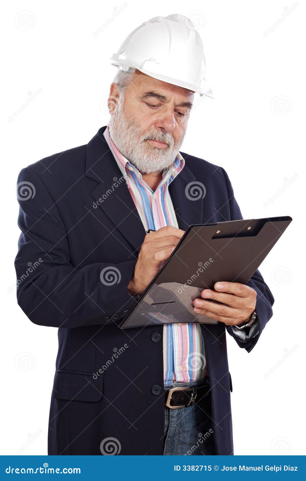 Engineer taking notes stock image. Image of machinery - 3382715