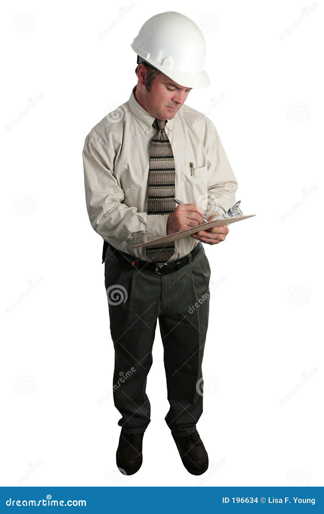 Engineer Taking Notes - Complete Stock Photo - Image of collar ...