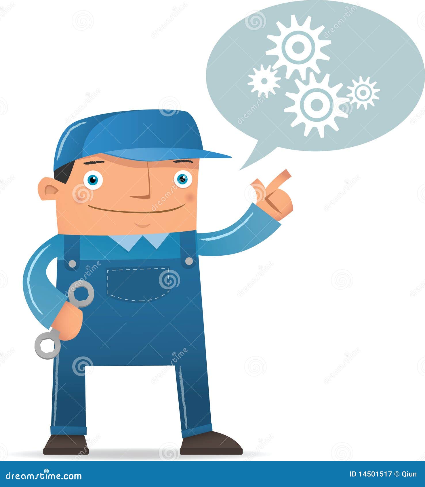 Engineer talking stock vector. Illustration of announce - 14501517