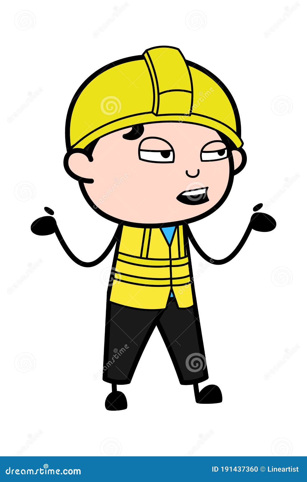 Engineer Talking Cartoon stock illustration. Illustration of funny ...