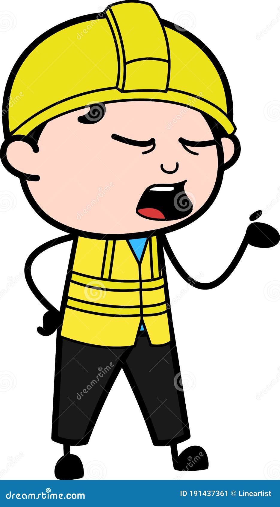 Engineer Talking Unamused Face Cartoon Stock Illustration ...