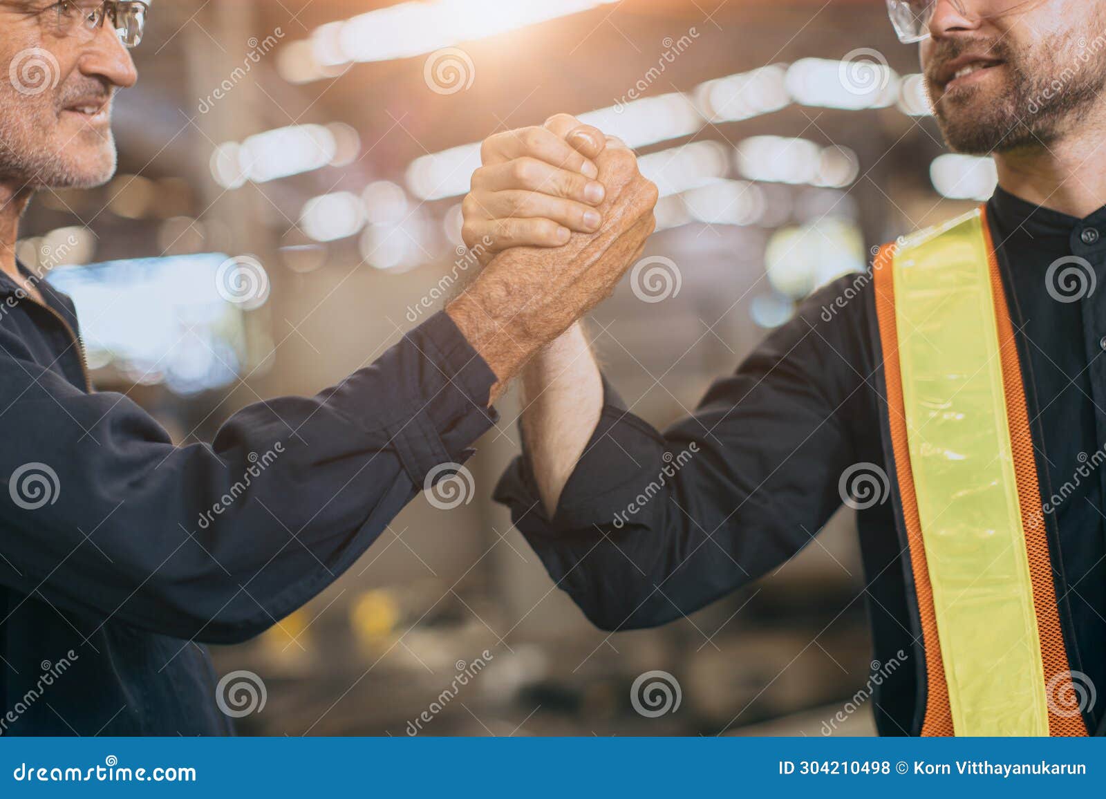 Engineer Team Dealing Cooperation Join Hand Together. Engineering Group ...