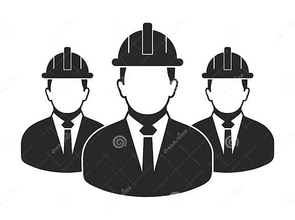 Engineer Team Icon. stock vector. Illustration of worker - 154806972