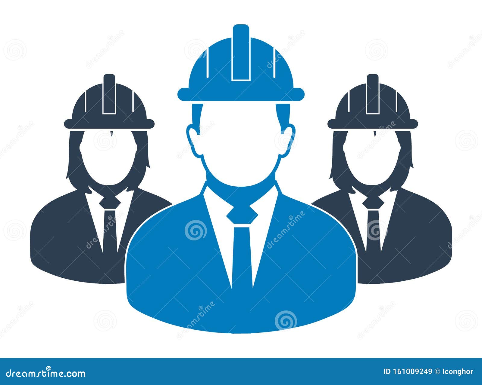 Engineer Team Icon. stock vector. Illustration of construction - 161009249