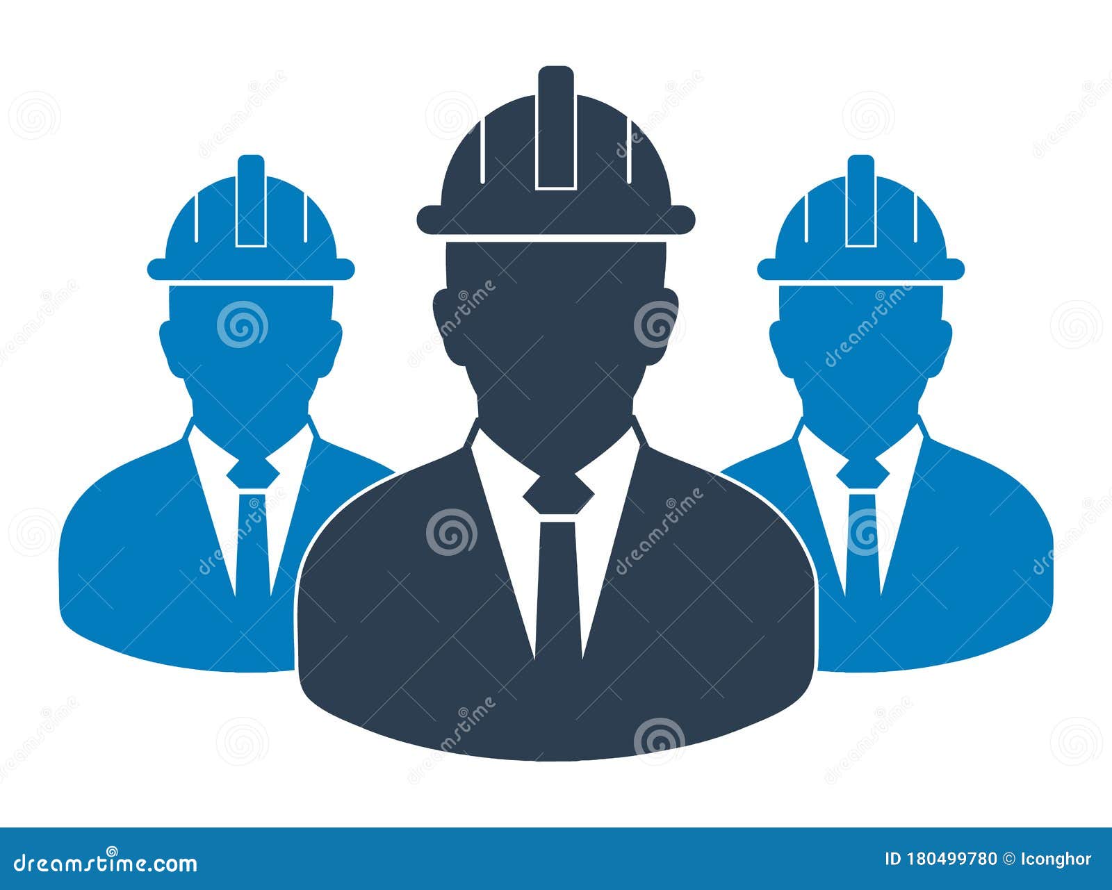 Engineer Team Icon. stock vector. Illustration of glasses - 180499780