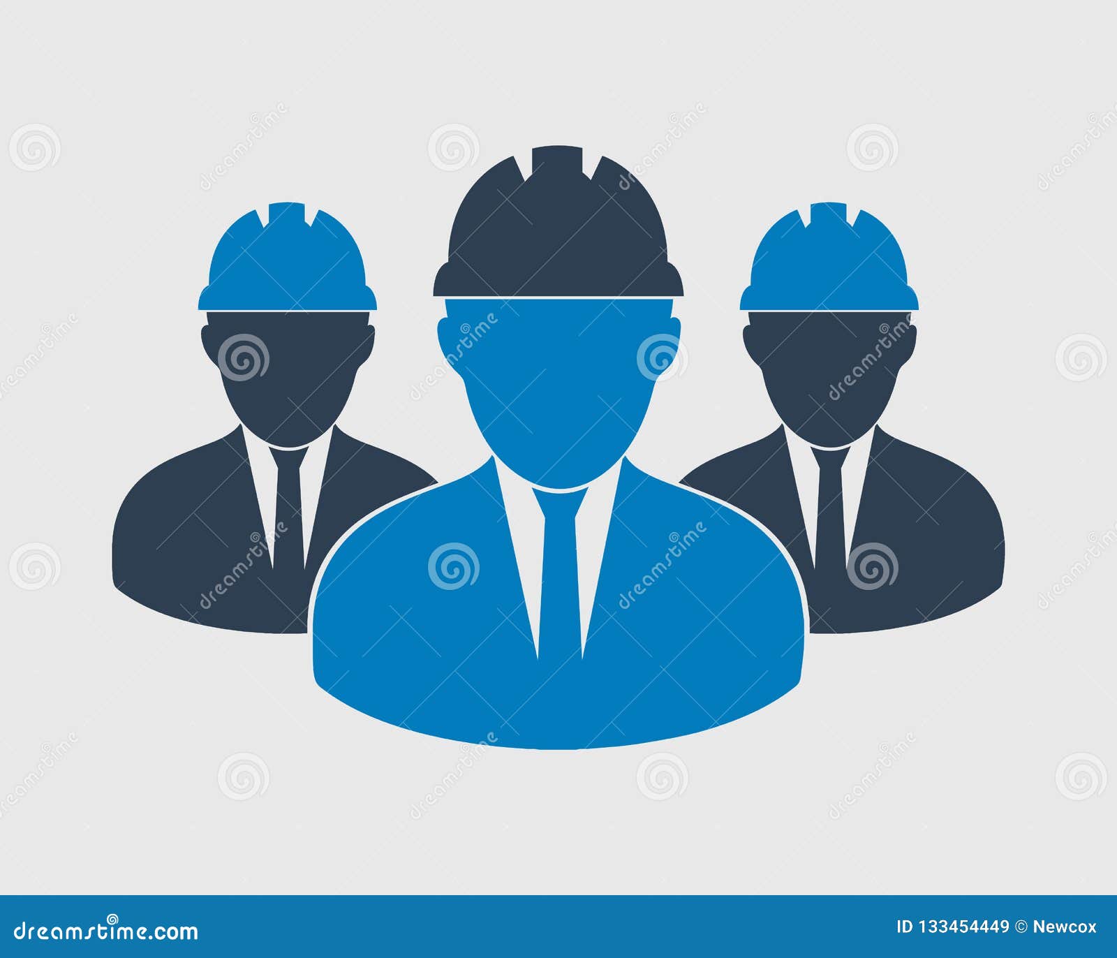 Engineer Team Icon stock vector. Illustration of contractor - 133454449