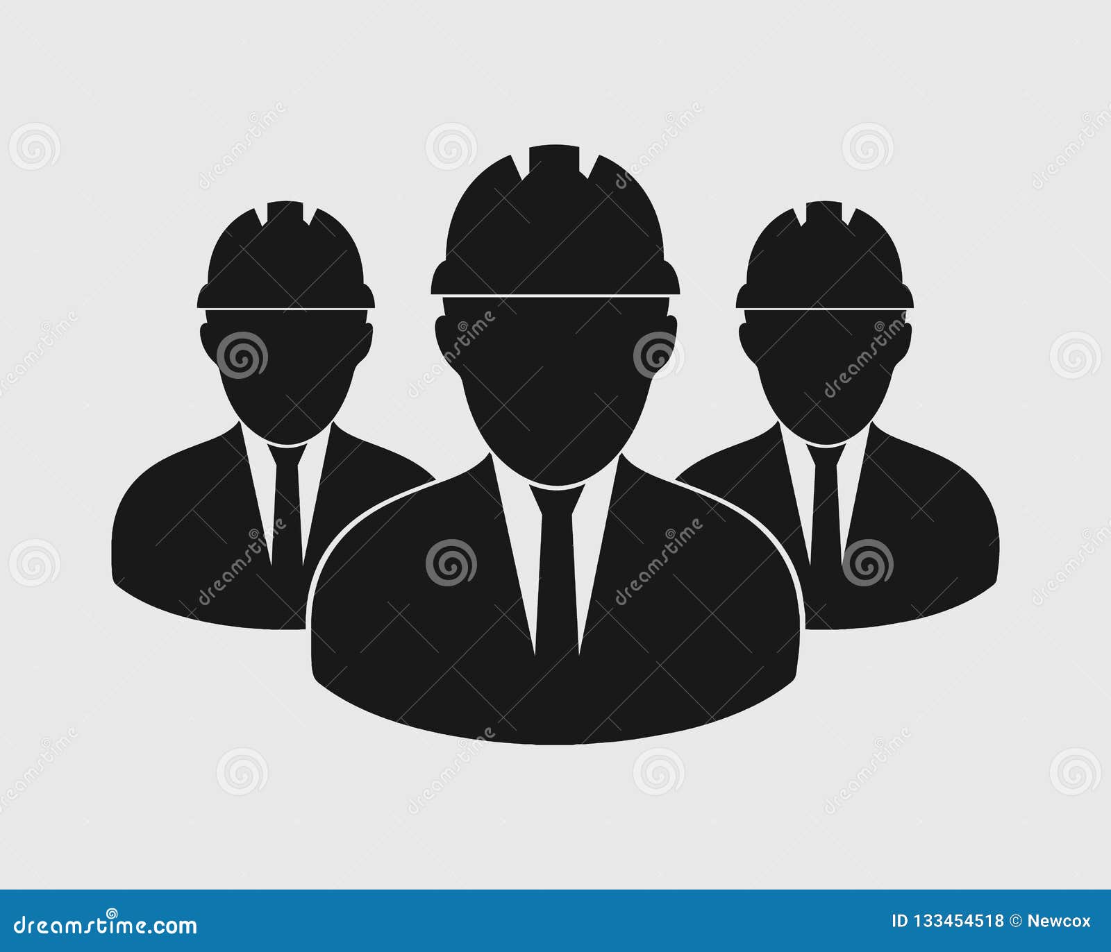 Engineer Team Icon stock vector. Illustration of icons - 133454518