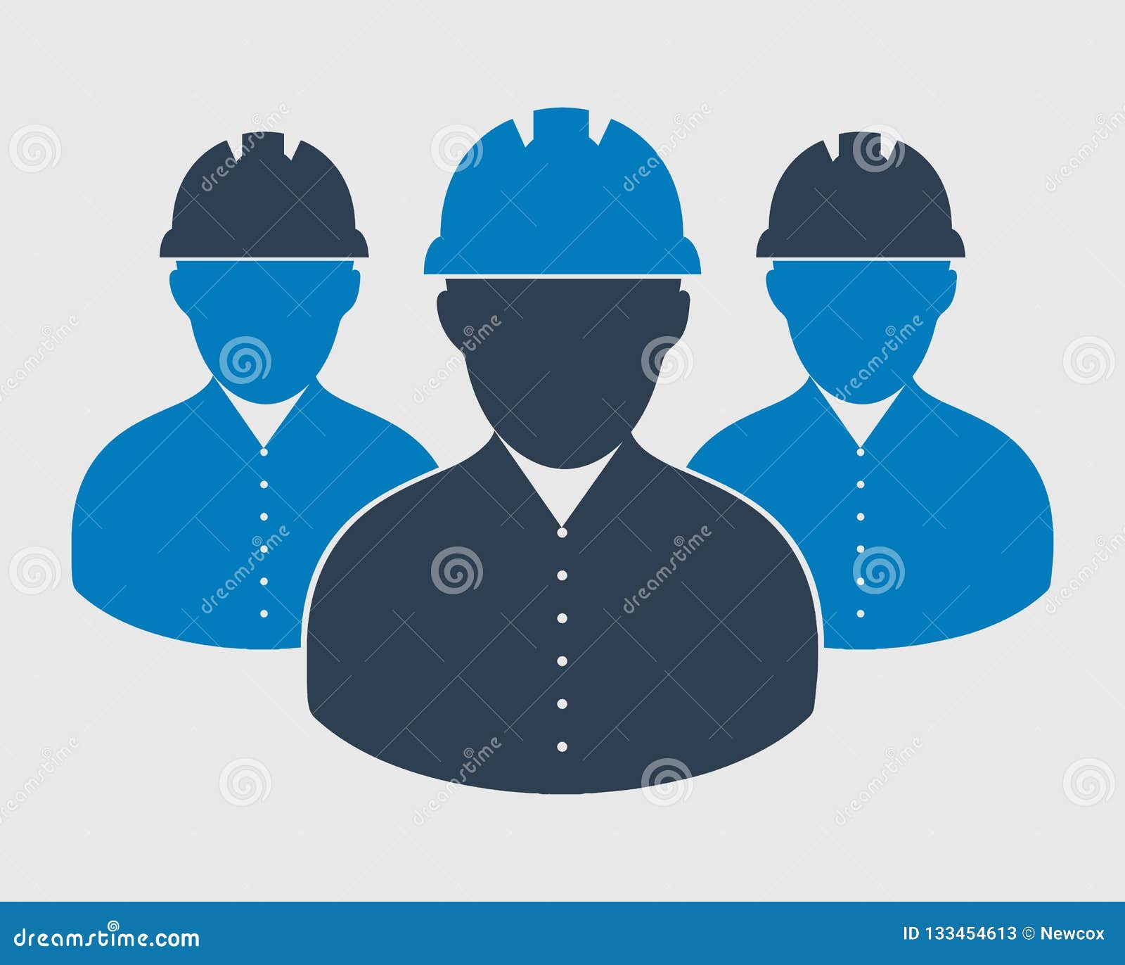 Engineer Team Icon stock vector. Illustration of leadership - 133454613