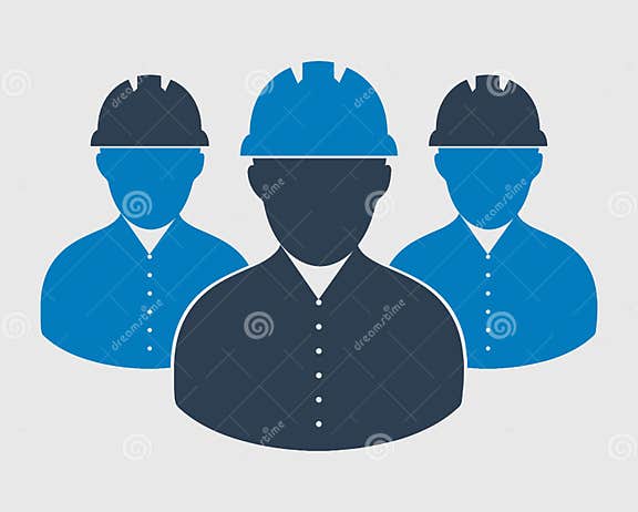 Engineer Team Icon stock vector. Illustration of leadership - 133454613