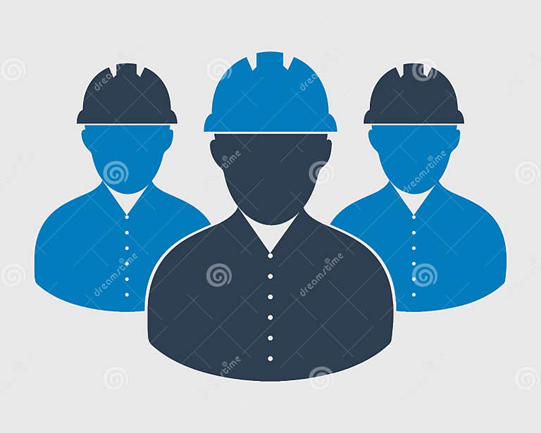 Engineer Team Icon stock vector. Illustration of leadership - 133454613