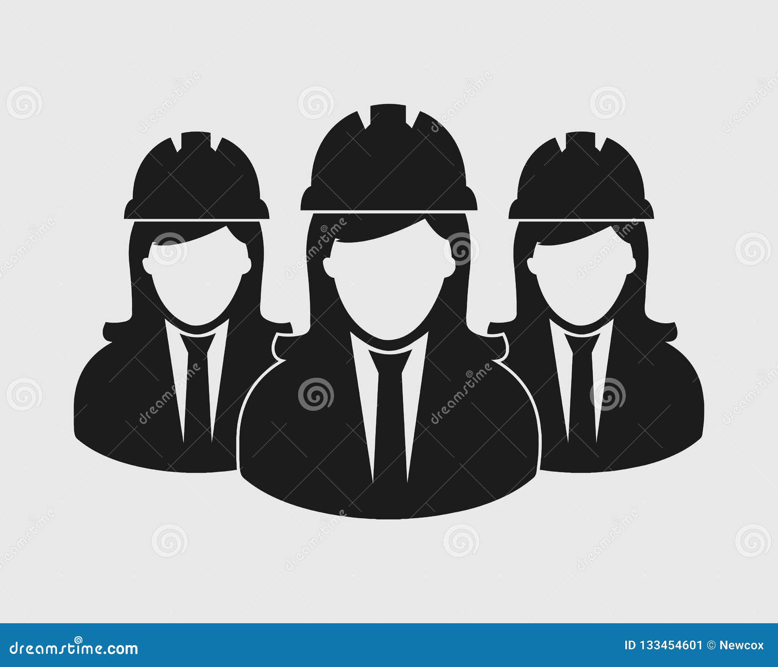 Engineer Team Icon stock vector. Illustration of people - 133454601