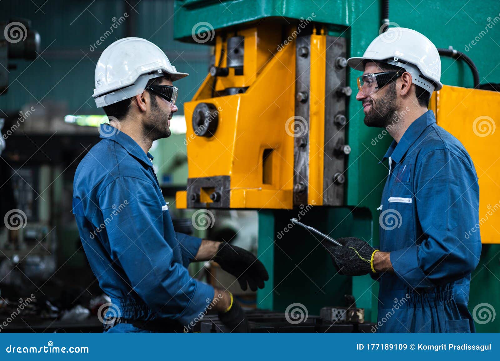 Engineer Team in Industry Factory Working Setting Stock Image - Image ...