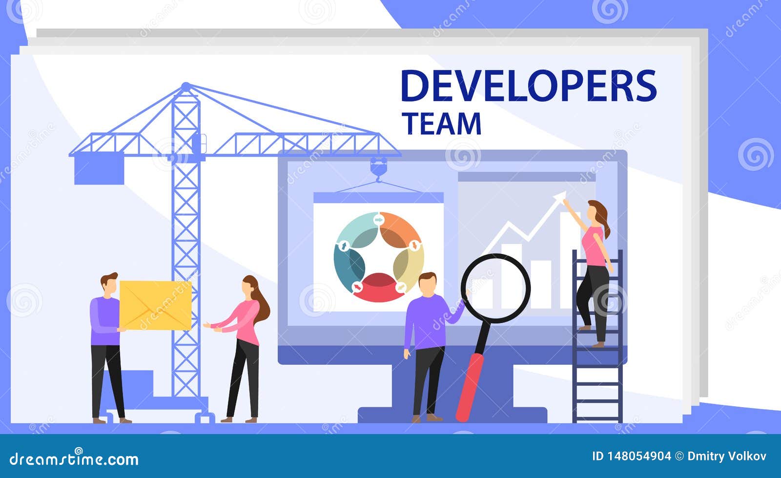 Engineer Team at Project Development, Template for Developer. App Development and Startup ...