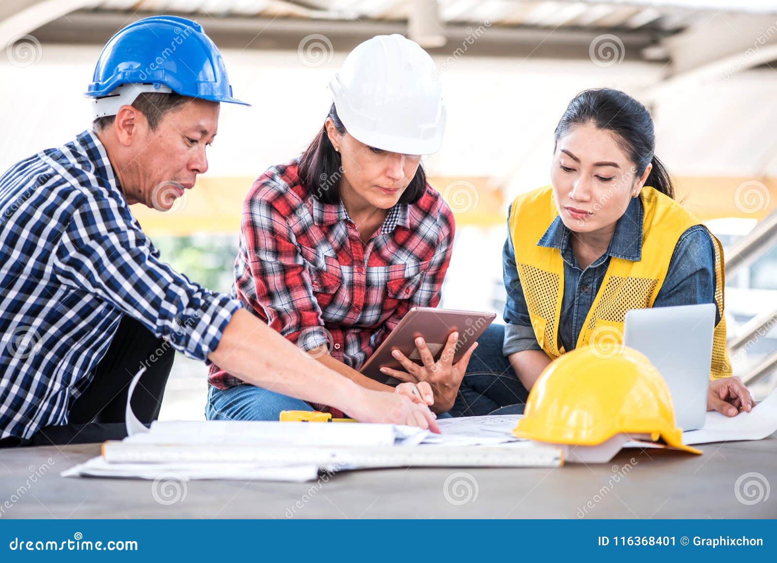 Engineer and teamwork stock image. Image of contact - 116368401