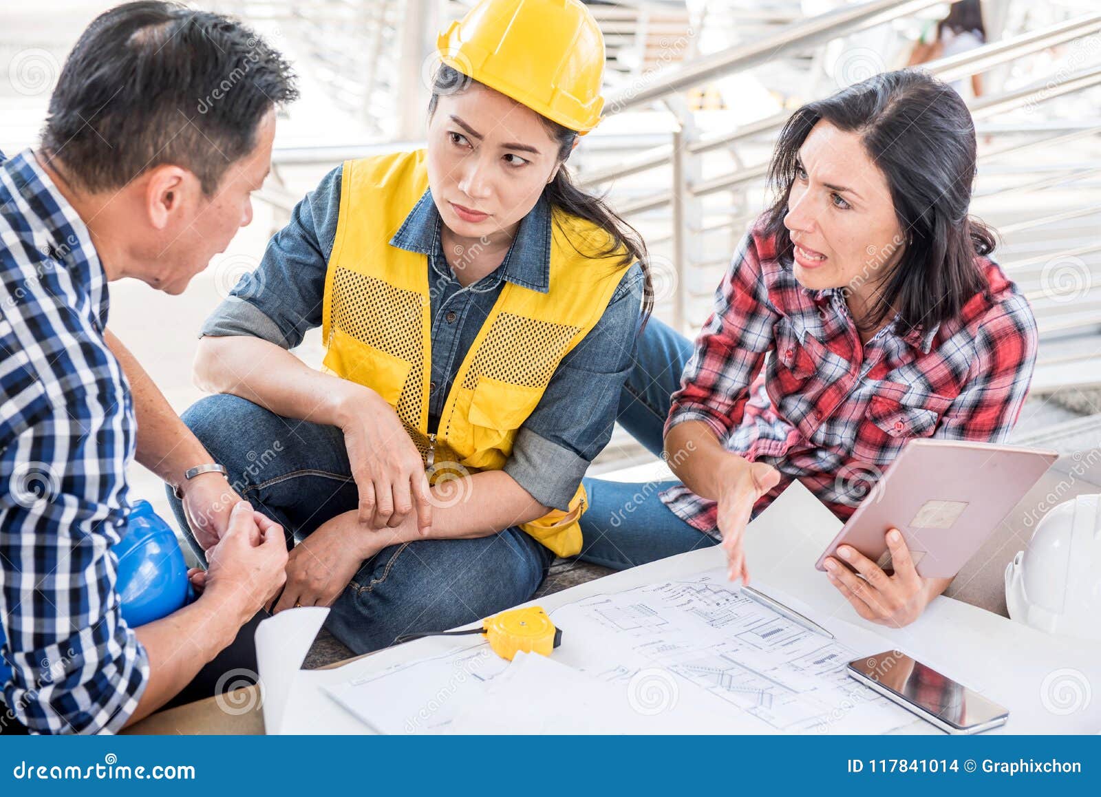 Engineer and teamwork stock photo. Image of person, architect - 117841014