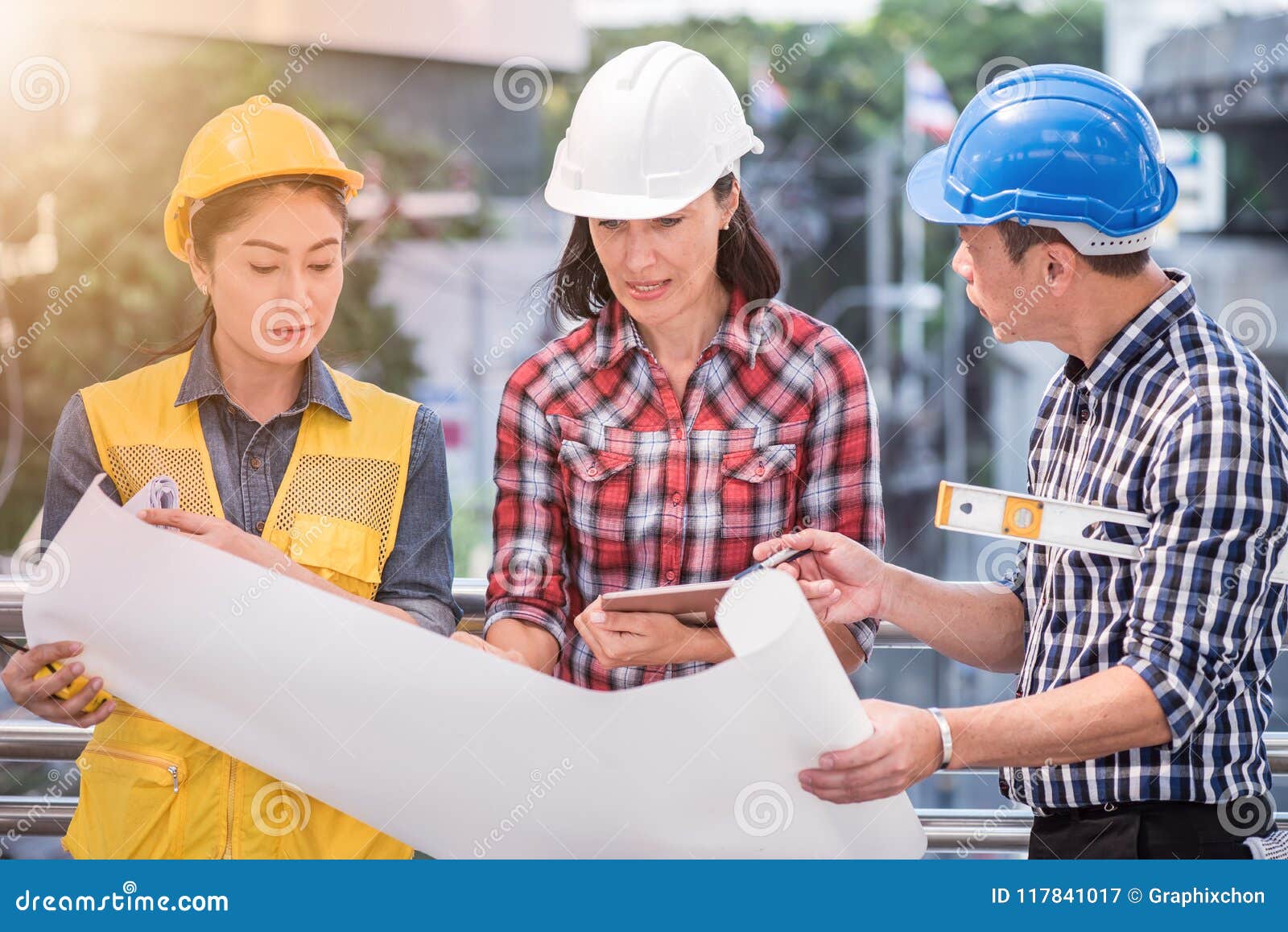 Engineer and teamwork stock image. Image of building - 117841017