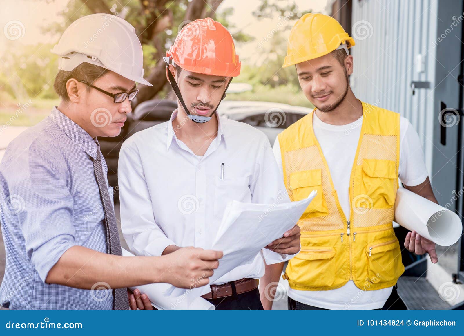 Engineer and teamwork stock photo. Image of building - 101434824