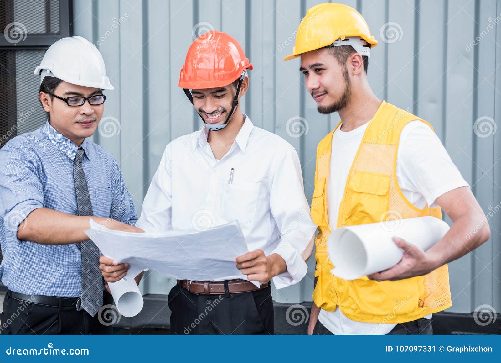Engineer and teamwork stock image. Image of group, factory - 107097331