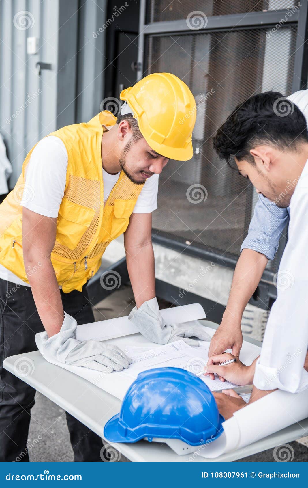 Engineer and teamwork stock image. Image of deal, construction - 108007961