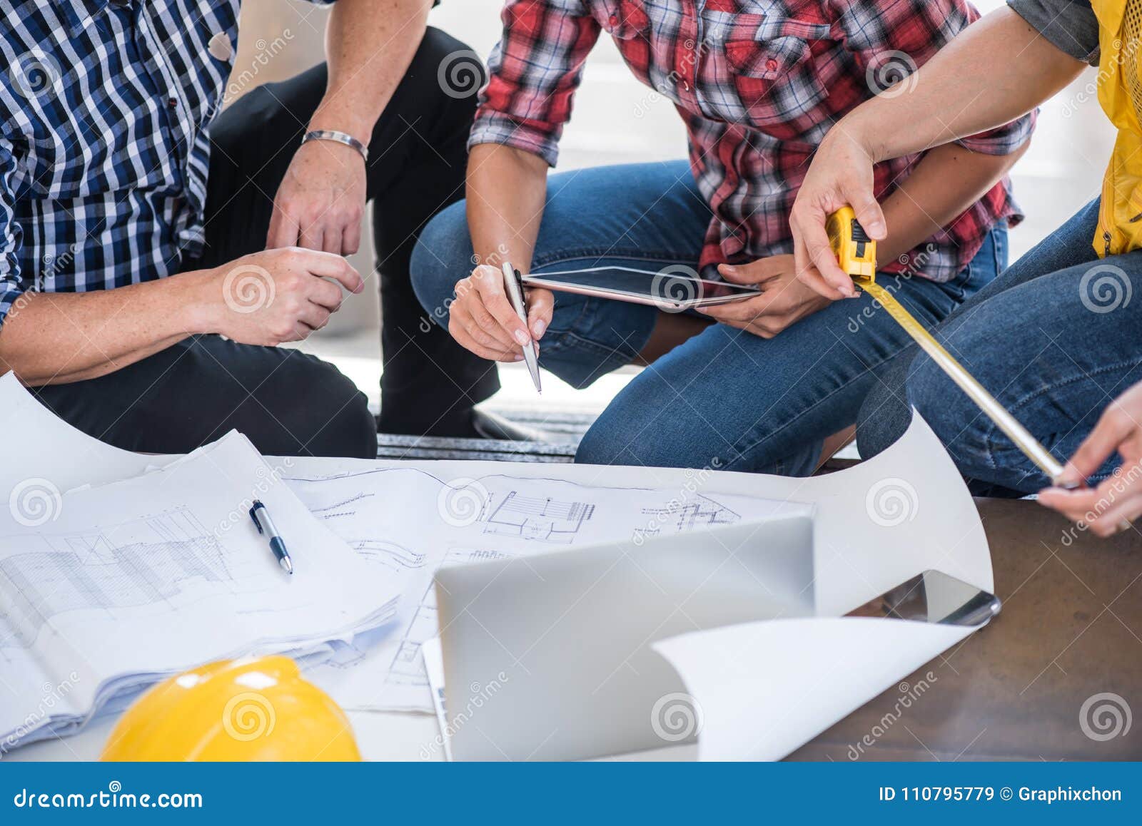 Engineer and teamwork stock image. Image of measurable - 110795779